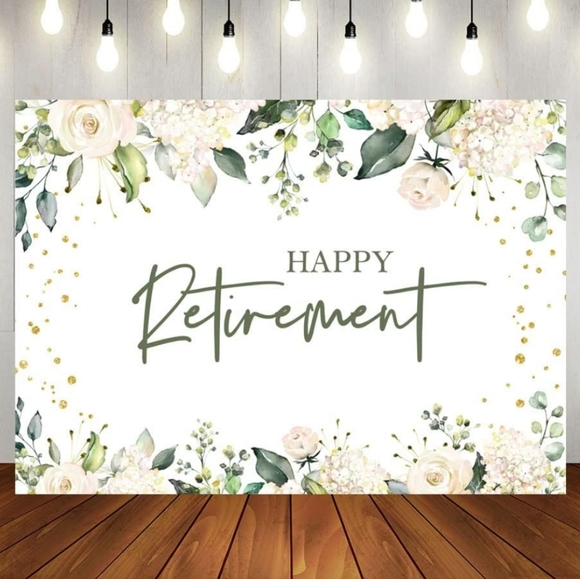 Party Supplies | Happy Retirement Floral Banner 7 X 5 Ft | Poshmark